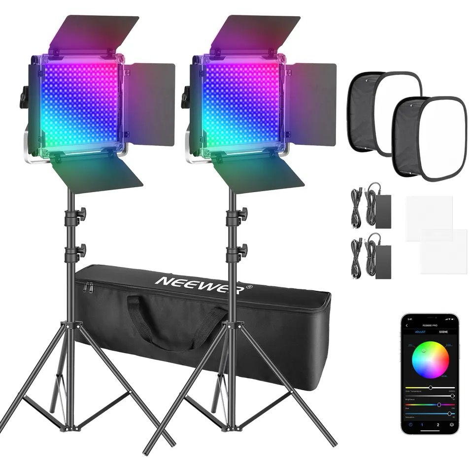 Kit double lumière neewer RGB – Maison de l'audiovisuel